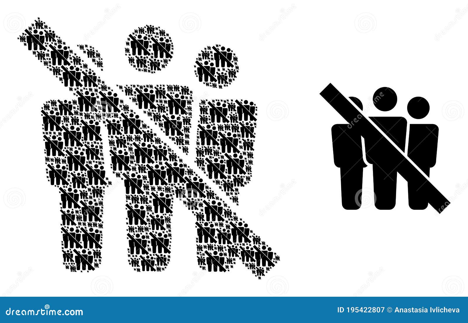 No People Mosaic of No People Icons and Original Icon Stock Vector ...