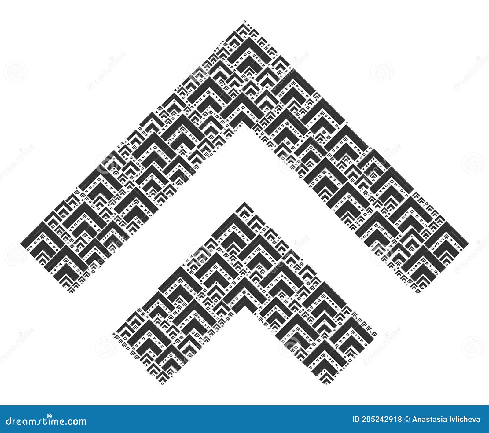 Shift Up Recursion Collage of Itself Items Stock Vector - Illustration ...