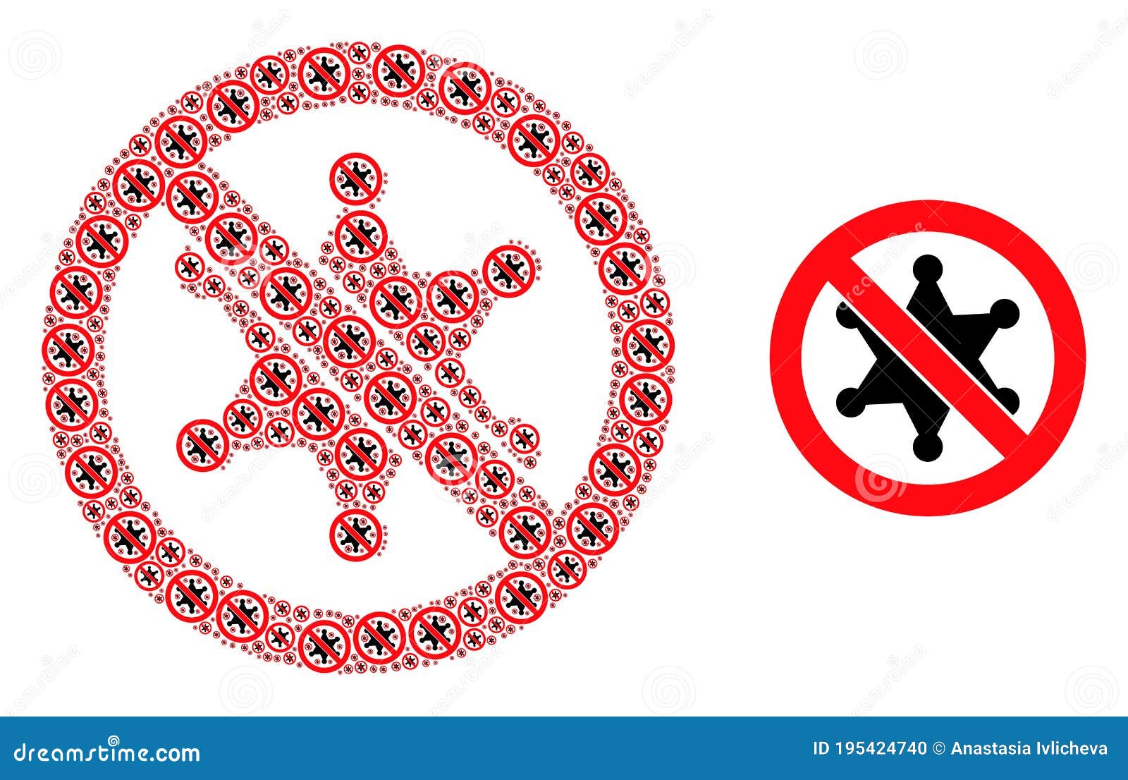 Stop Sheriff Star Collage of Stop Sheriff Star Icons and Original Icon ...