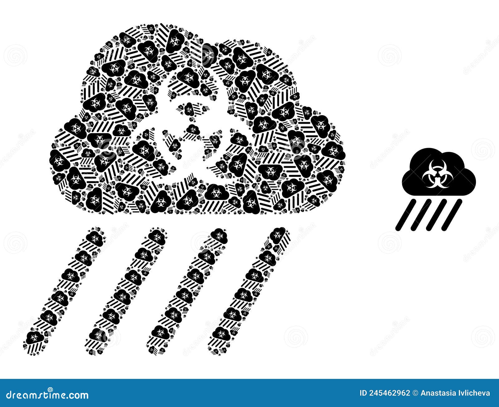 Toxic Rain Recursion Composition of Toxic Rain Items Stock Vector ...