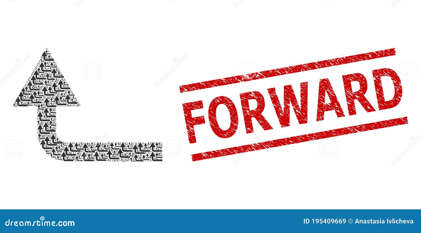 Turn Forward Fractal Collage of Turn Forward Items and Textured Forward ...