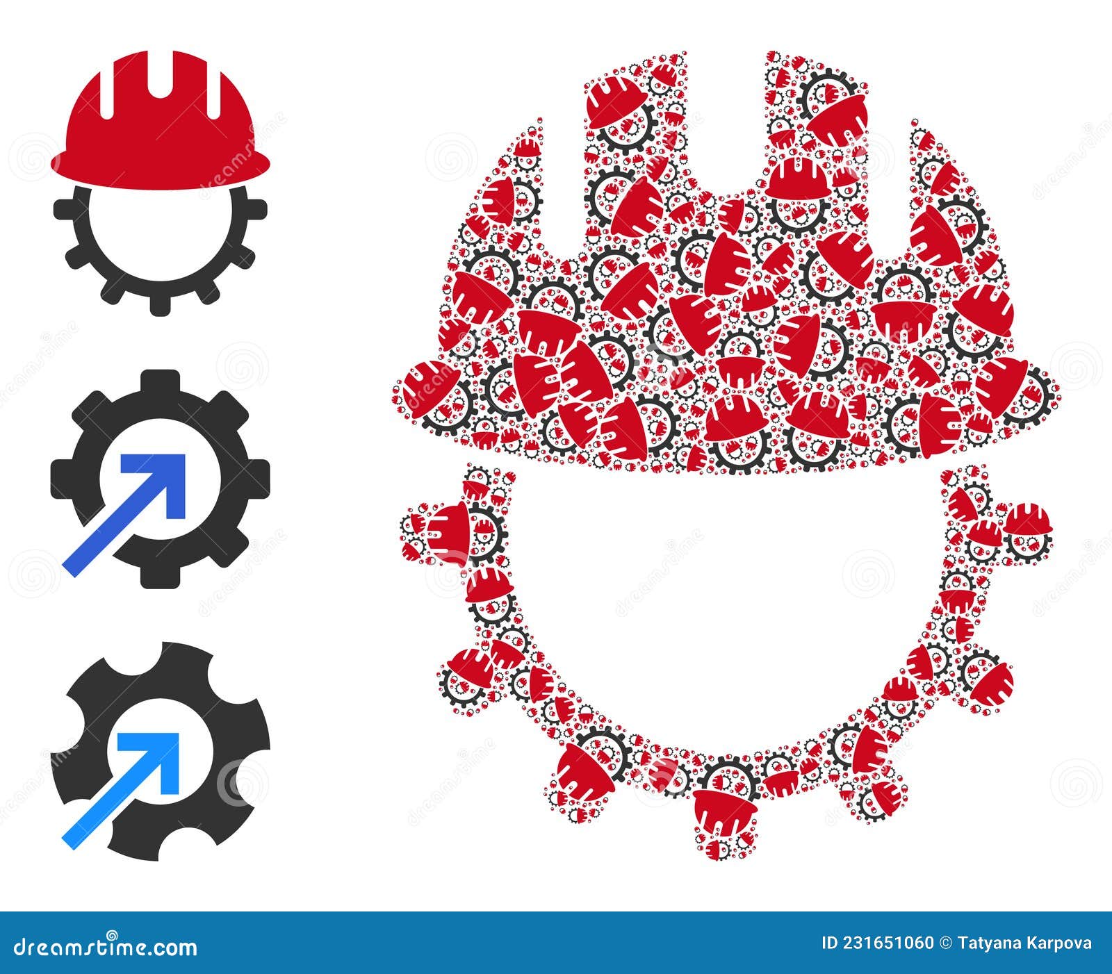 Recursive Mechanics Engineering Icon Itself Collage Stock Vector ...