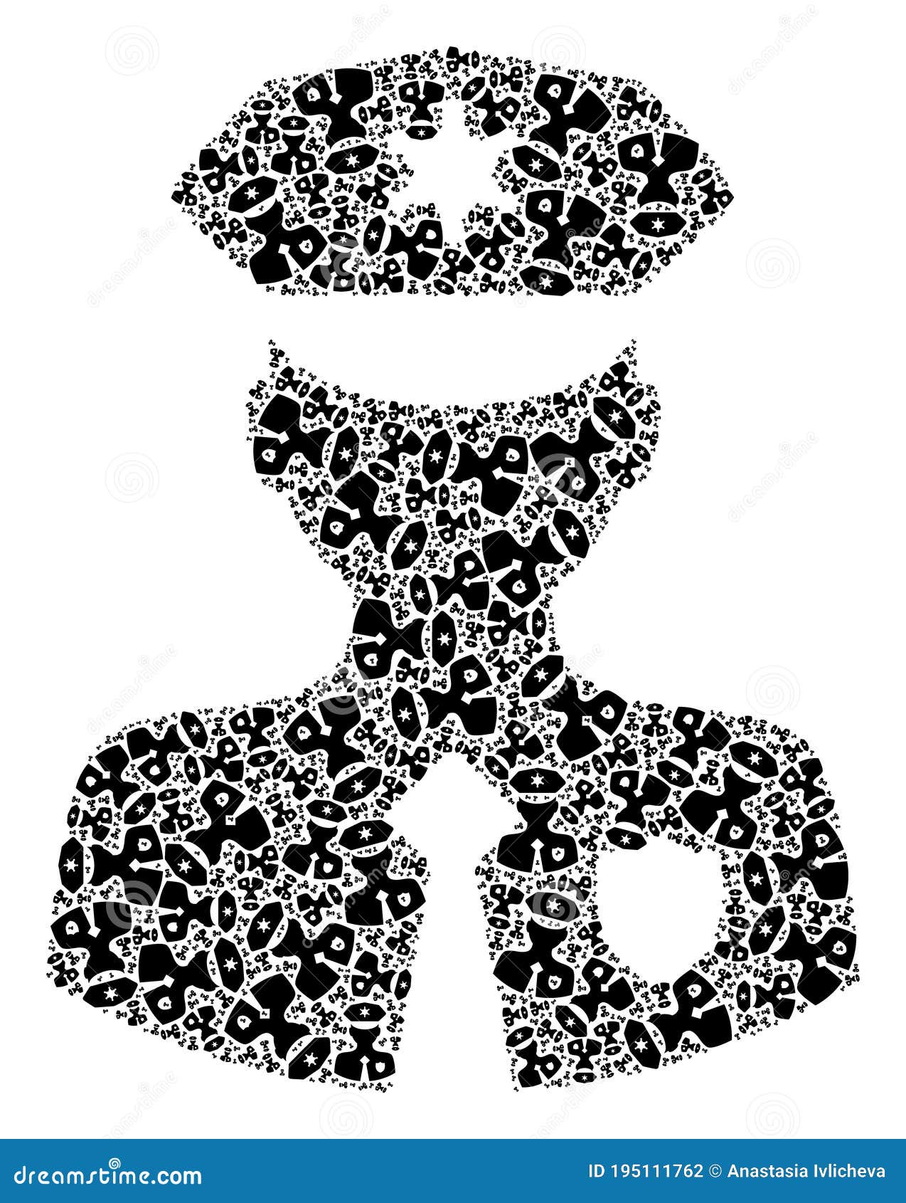 Constable Recursion Composition of Constable Icons Stock Illustration ...