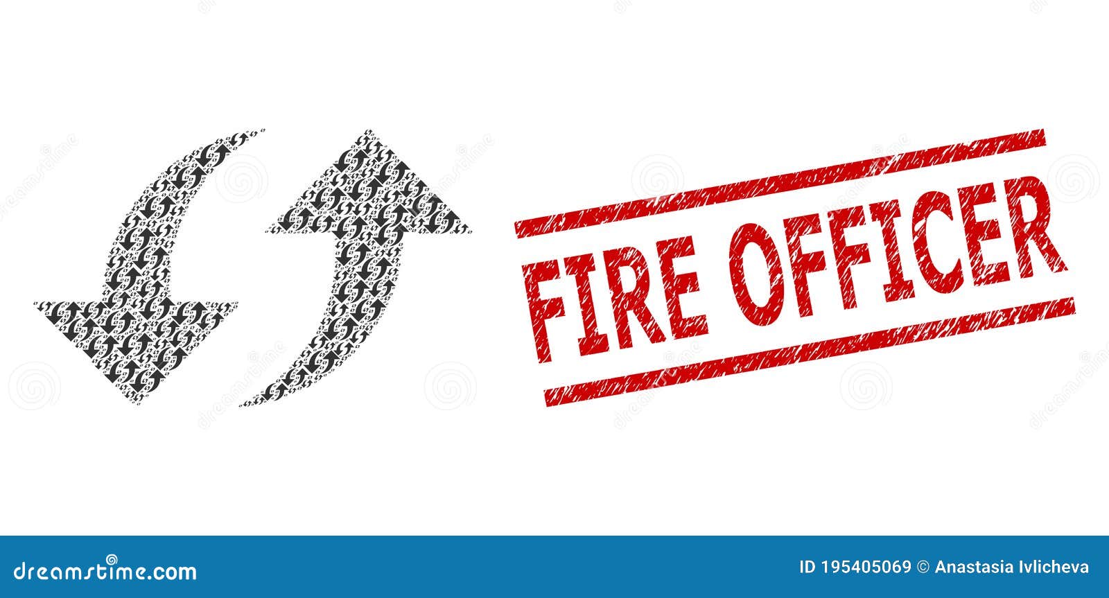 Distress Fire Danger Seal Stamp And Recursion Fire Icon Collage Vector ...