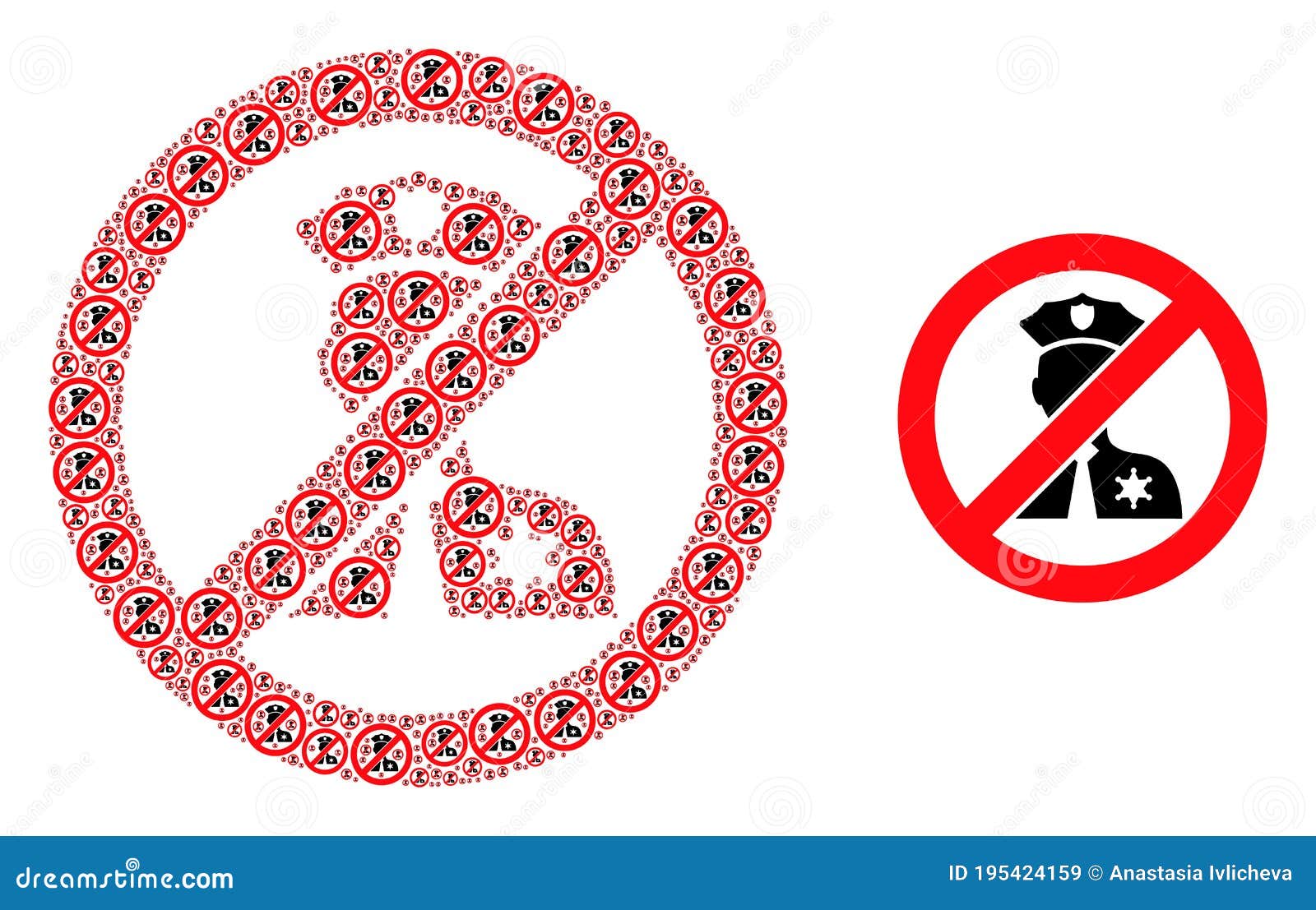 No Entry Police Mosaic Of No Entry Police Icons And Source Icon Cartoon ...