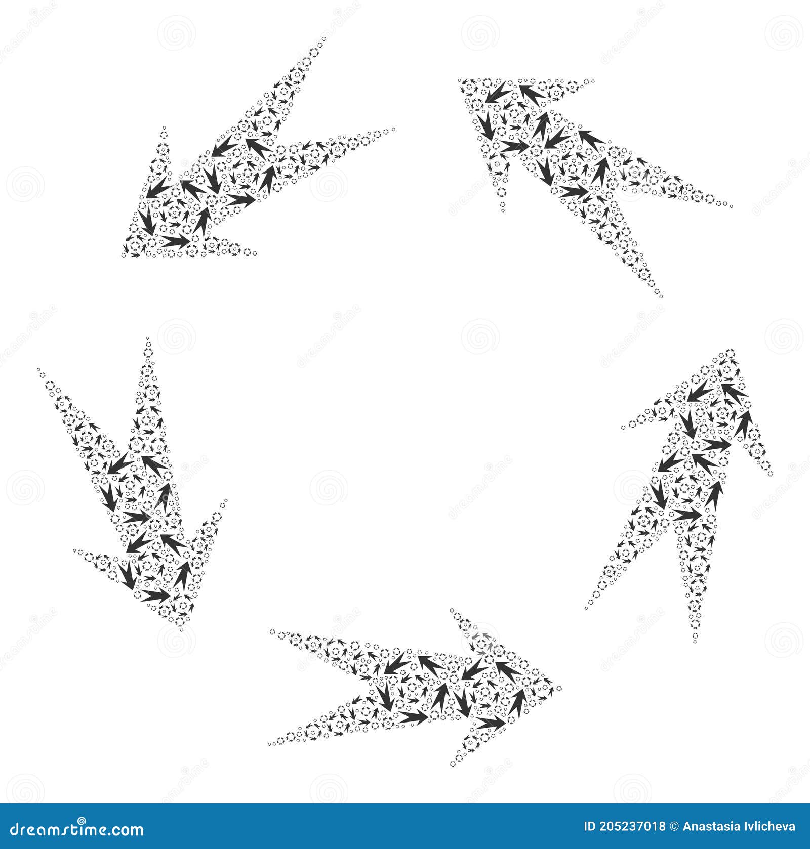 Rotation Recursion Composition Of Itself Items Stock Vector 7362