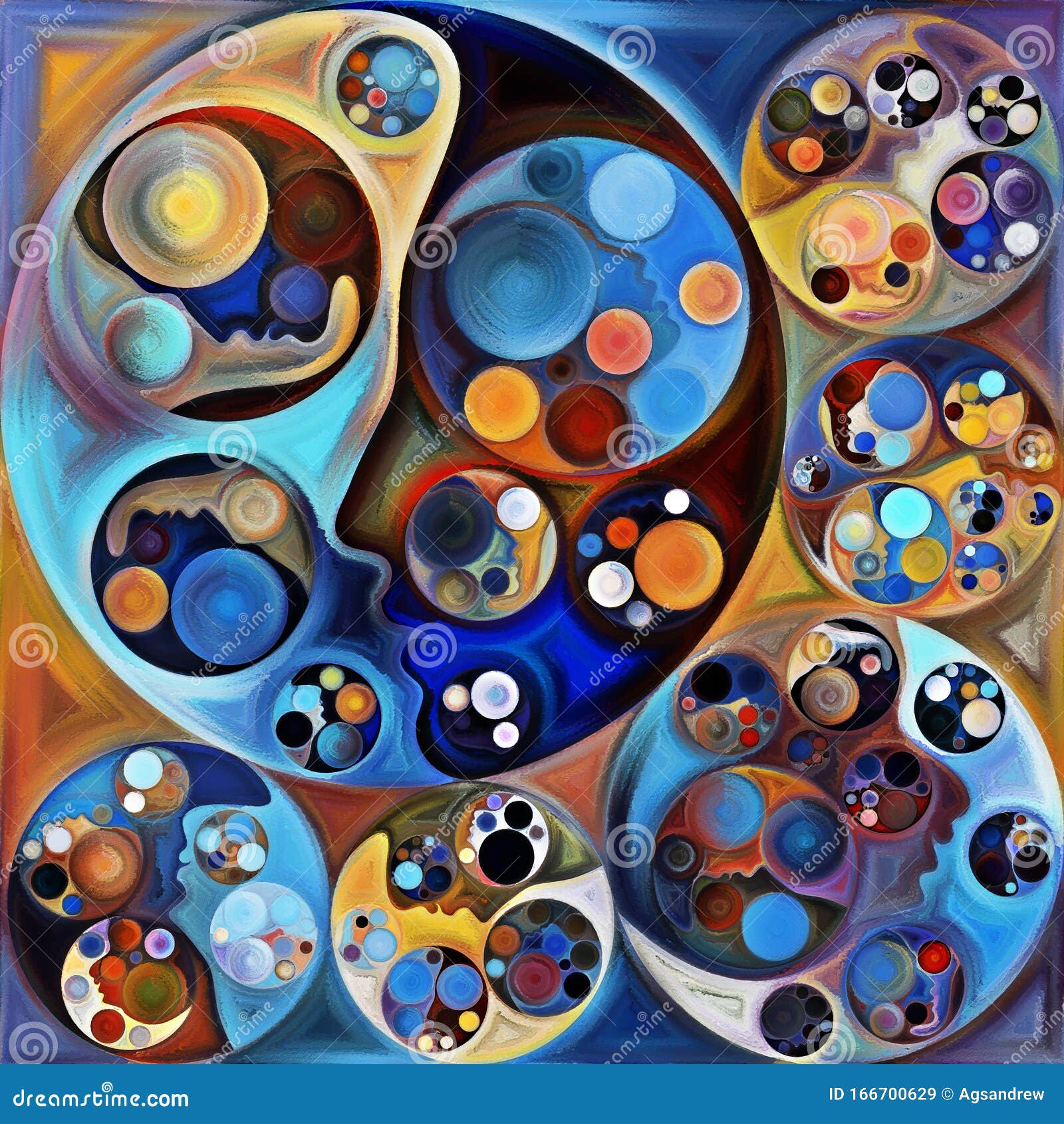 Recursive Thinking stock illustration. Illustration of contemporary ...