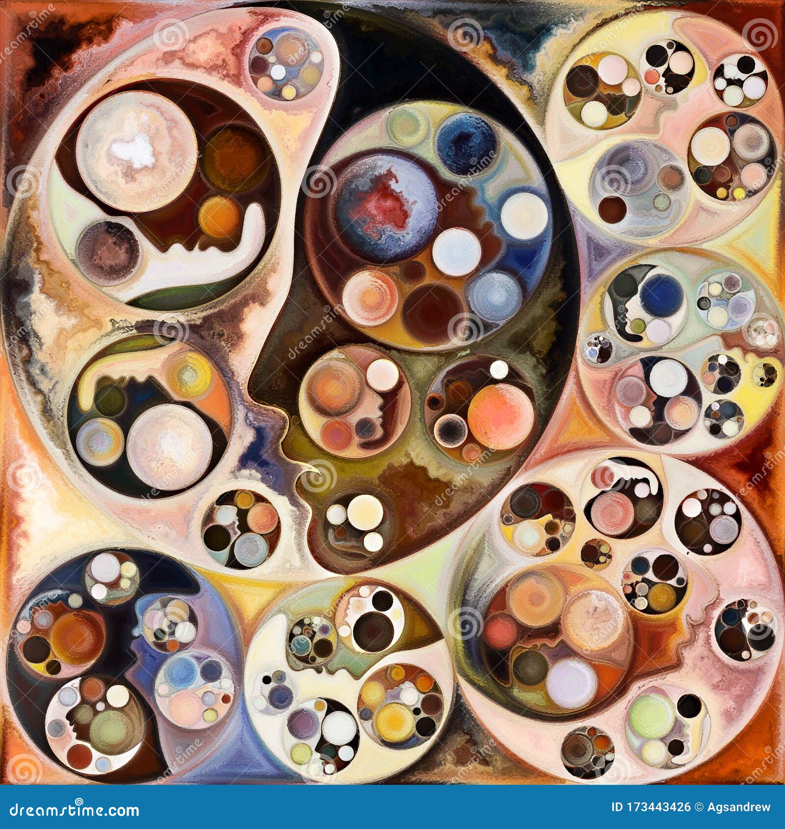 Recursive Thinking stock illustration. Illustration of gradient - 173443426