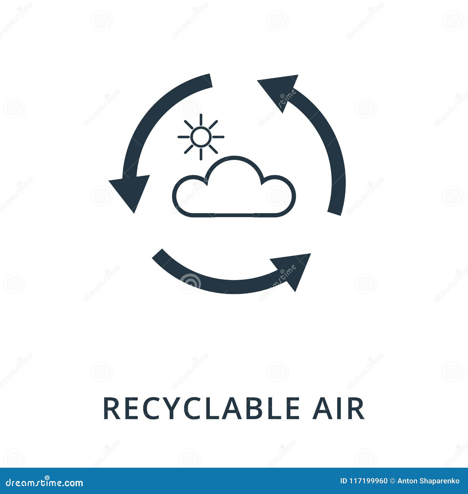Recyclable Air Icon. Flat Style Icon Design. UI. Illustration of ... Recyclable Air Icon. Flat Style Icon Design. UI. Illustration of ...