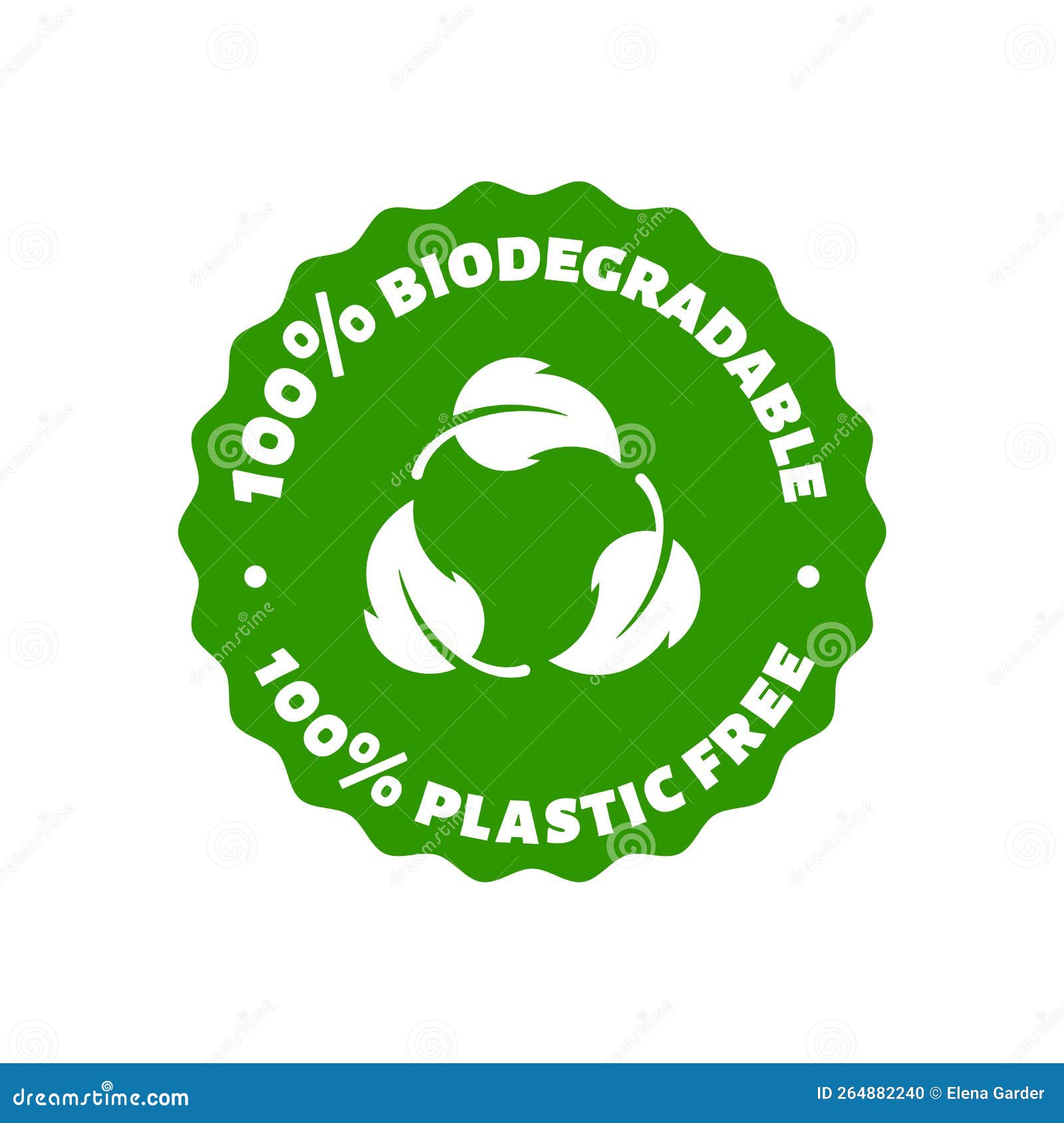 Recyclable Biodegradable Compostable Circle Green Inons. Vector Eco Bio ...
