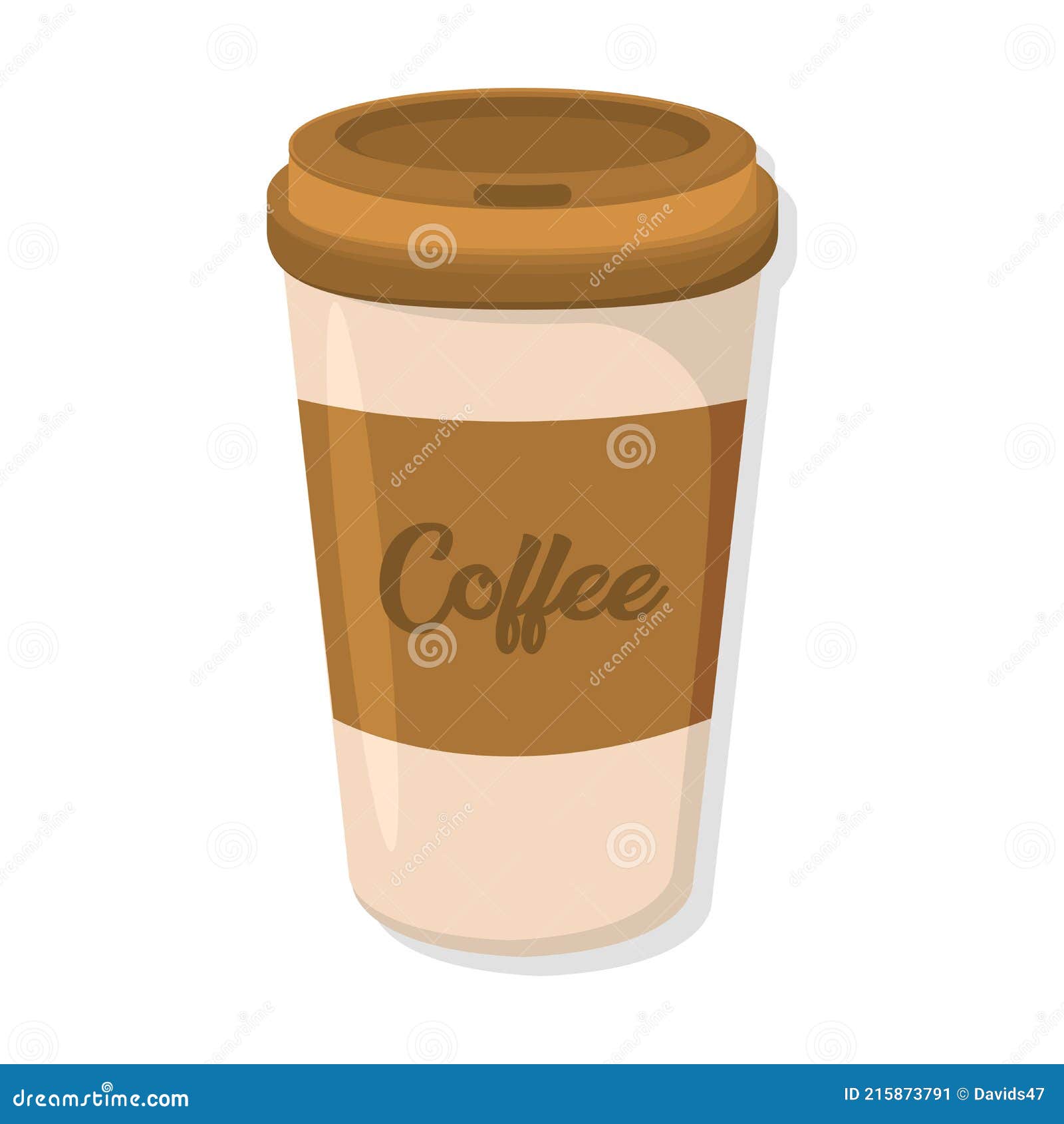 Recyclable Carton Coffee Cup Stock Vector - Illustration of latte ...