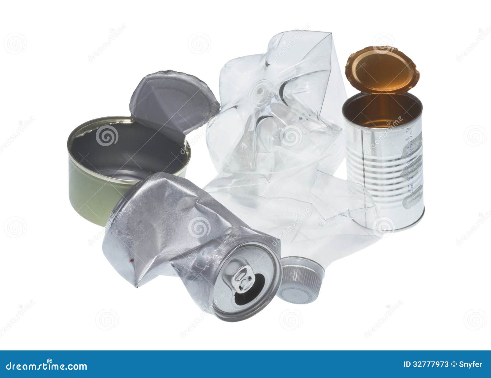 Recyclable Garbage Isolated on White Background Stock Image - Image of ...