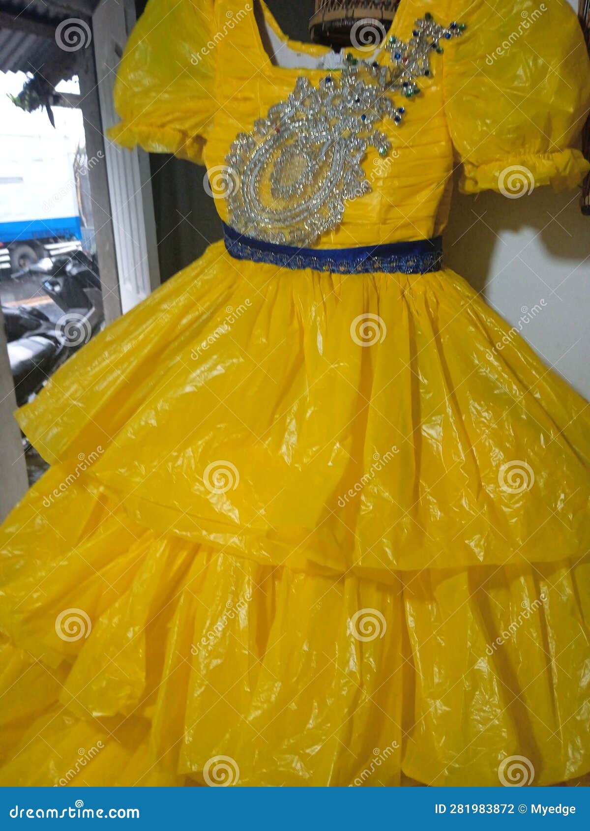 Recyclable Gown Made of Plastic Stock Photo - Image of woman, plastic ...