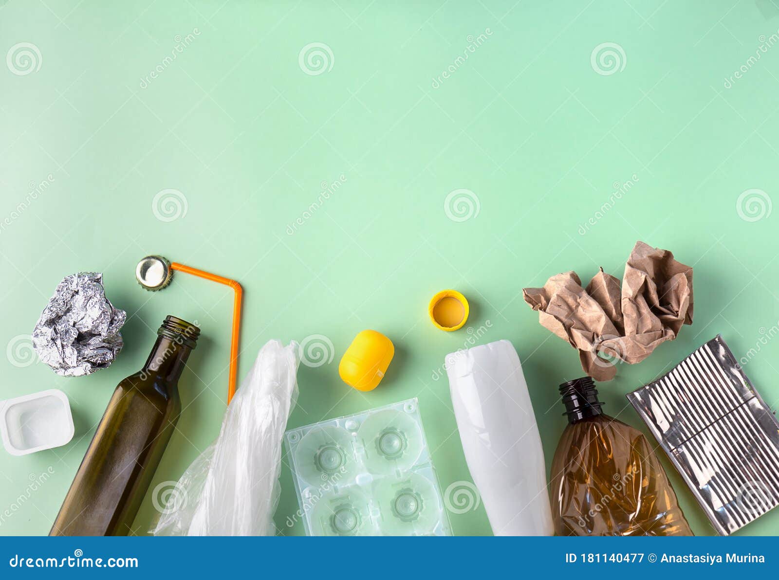 Recyclable Materials for Processing and Recycling Stock Image - Image ...