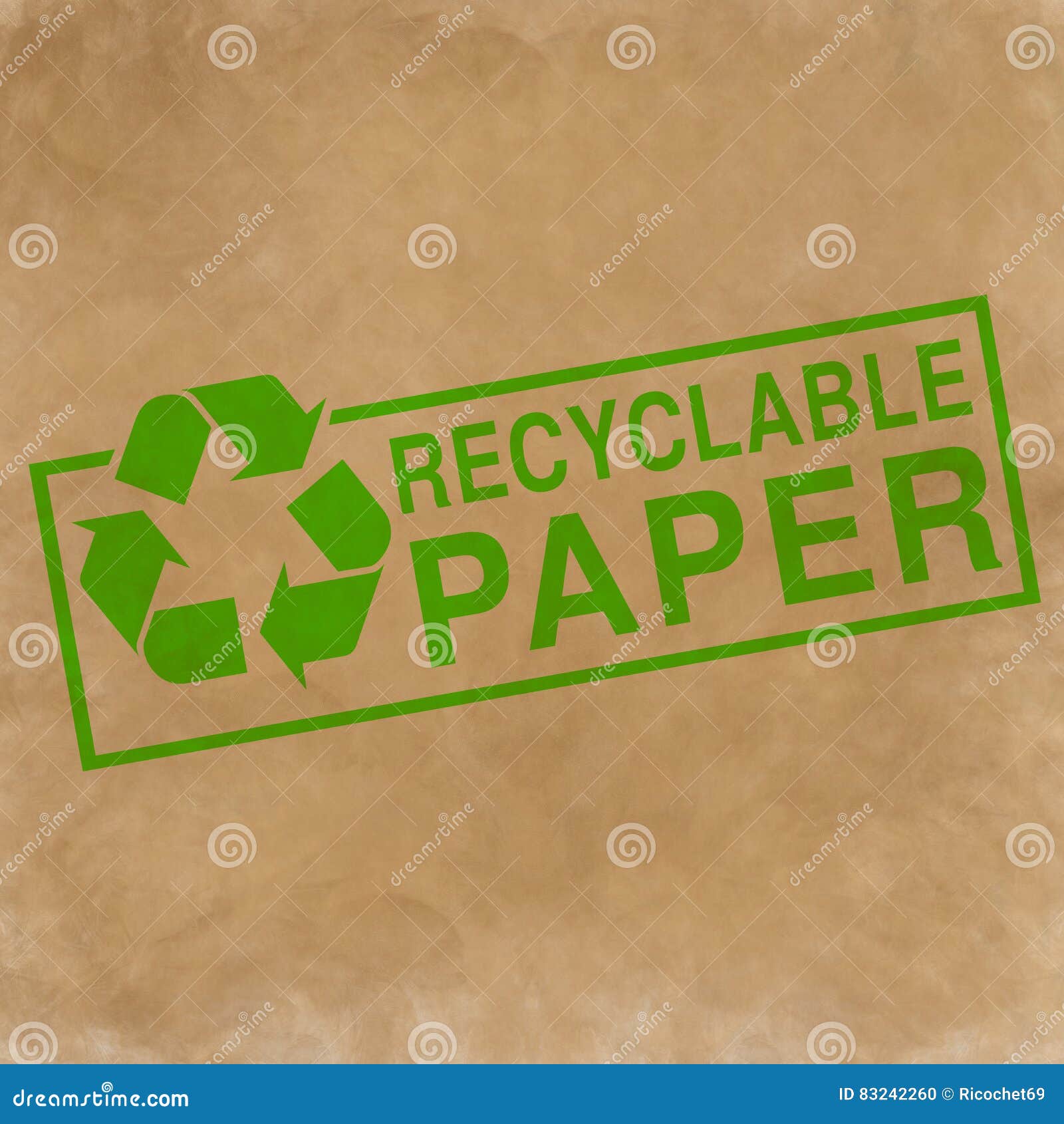 Recyclable paper symbol stock illustration. Illustration of earth ...