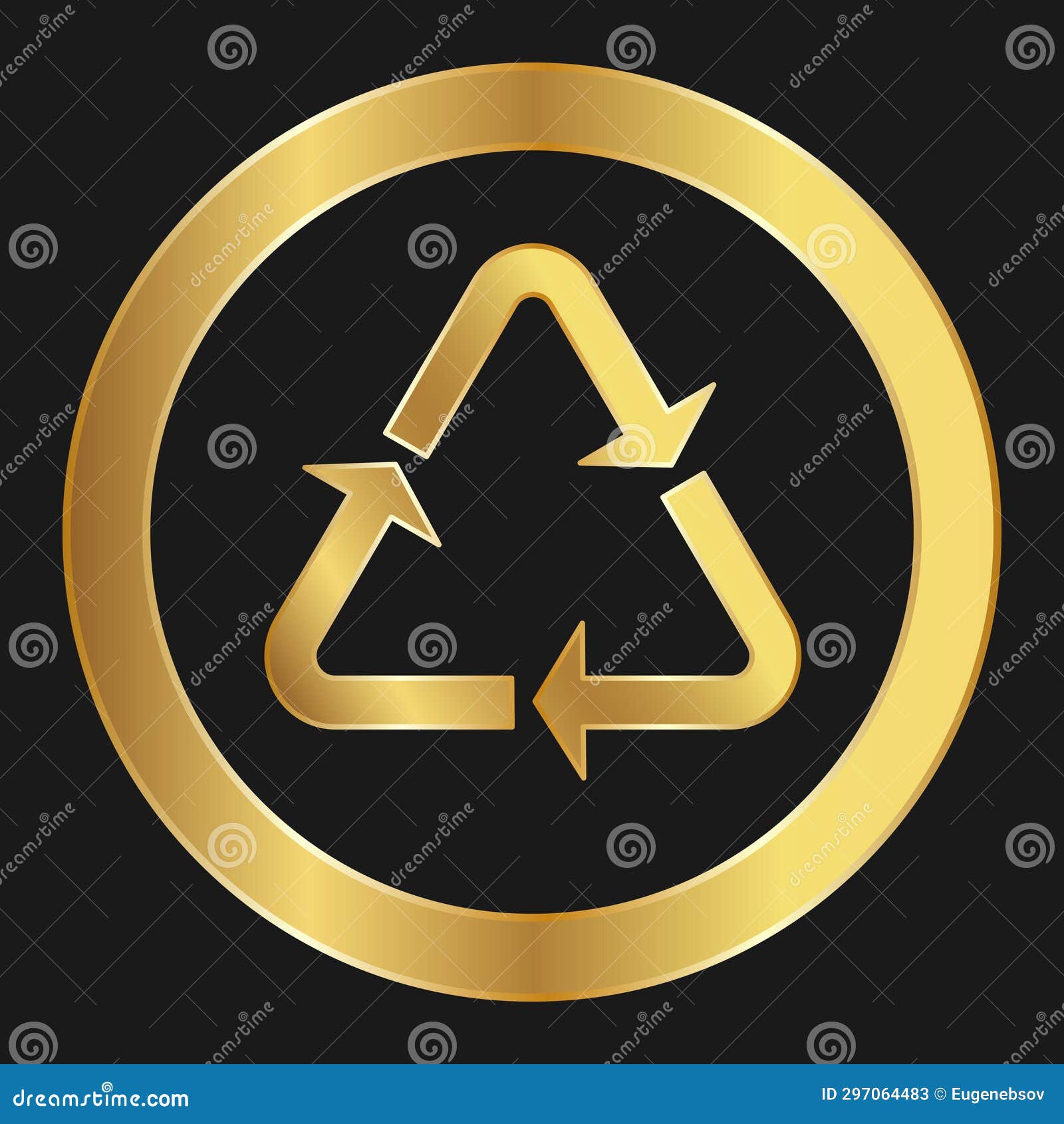 Recyclable Plastic Simple Gold Icon on Product Packaging and Box Stock ...