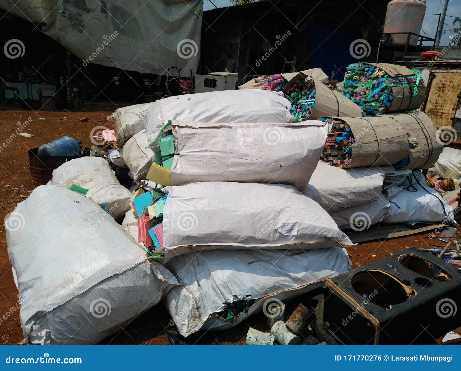 Recyclable scrap PVC block stock photo. Image of recyclable - 171770276