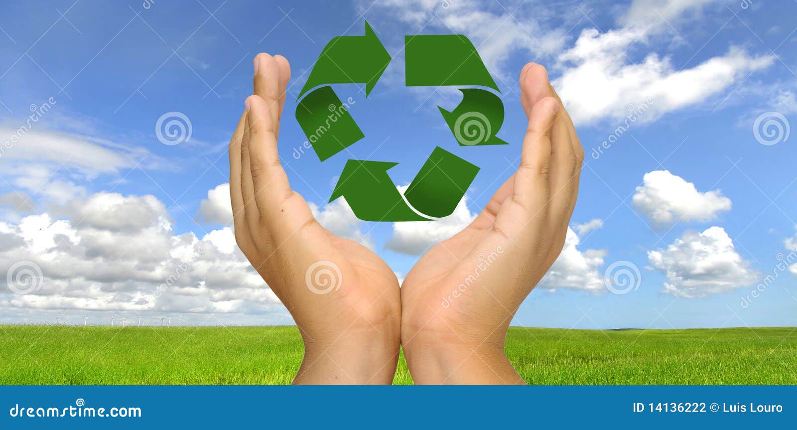 Recycle stock photo. Image of pasture, horizontal, blue - 14136222