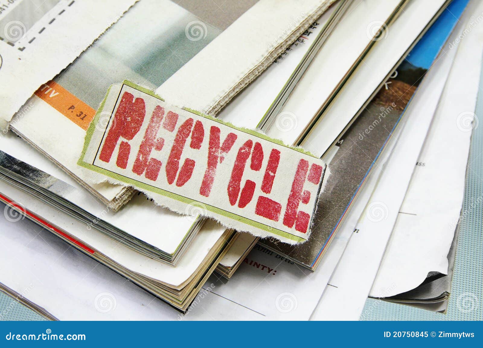 Red Dye Recycle Newspaper Texture For Background Royalty-Free Stock ...