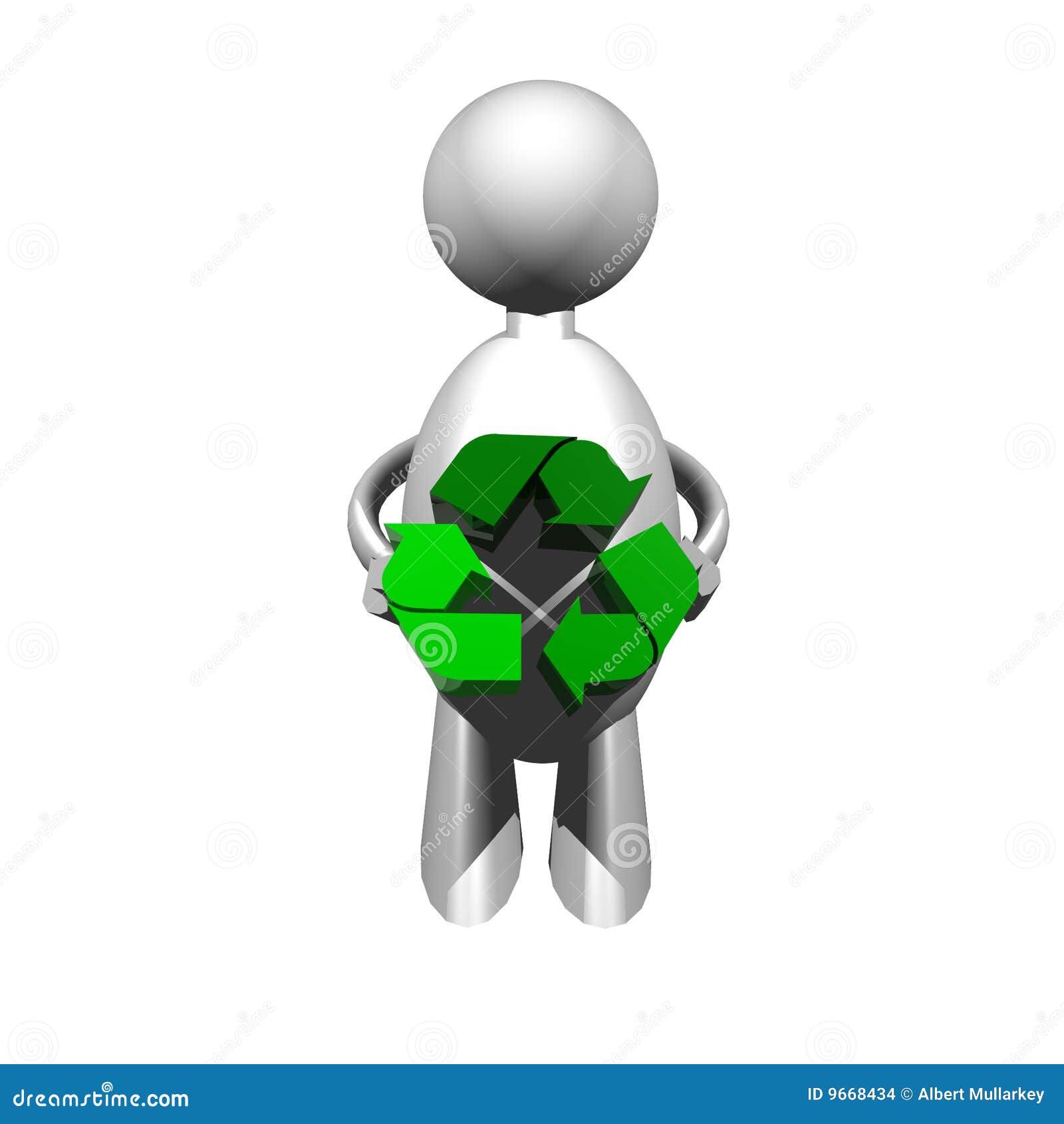 Recycle it stock illustration. Illustration of character - 9668434