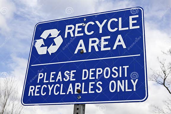 Recycle area sign stock photo. Image of waste, garbage - 19224164