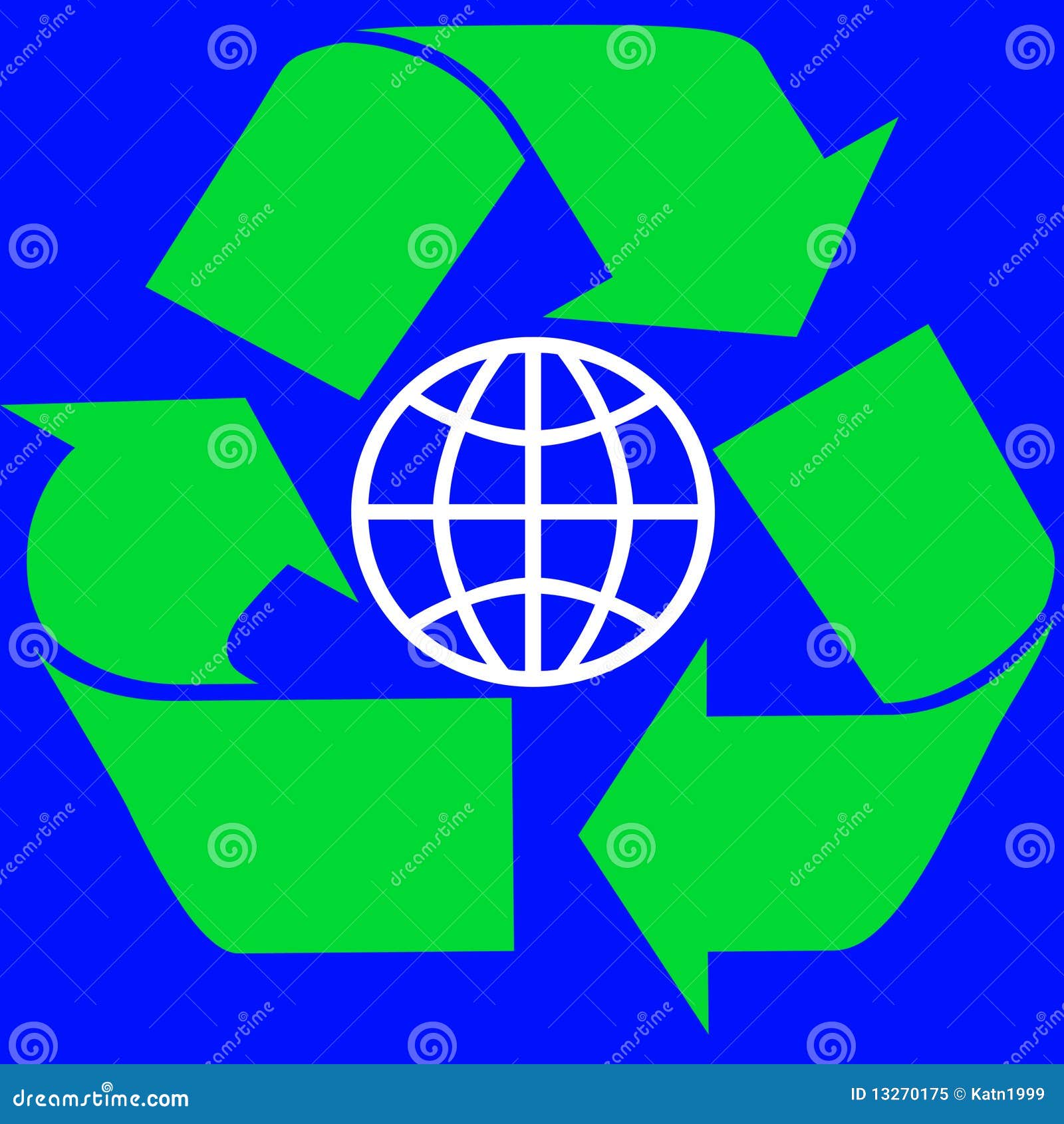 Recycle Around the World stock illustration. Illustration of white ...