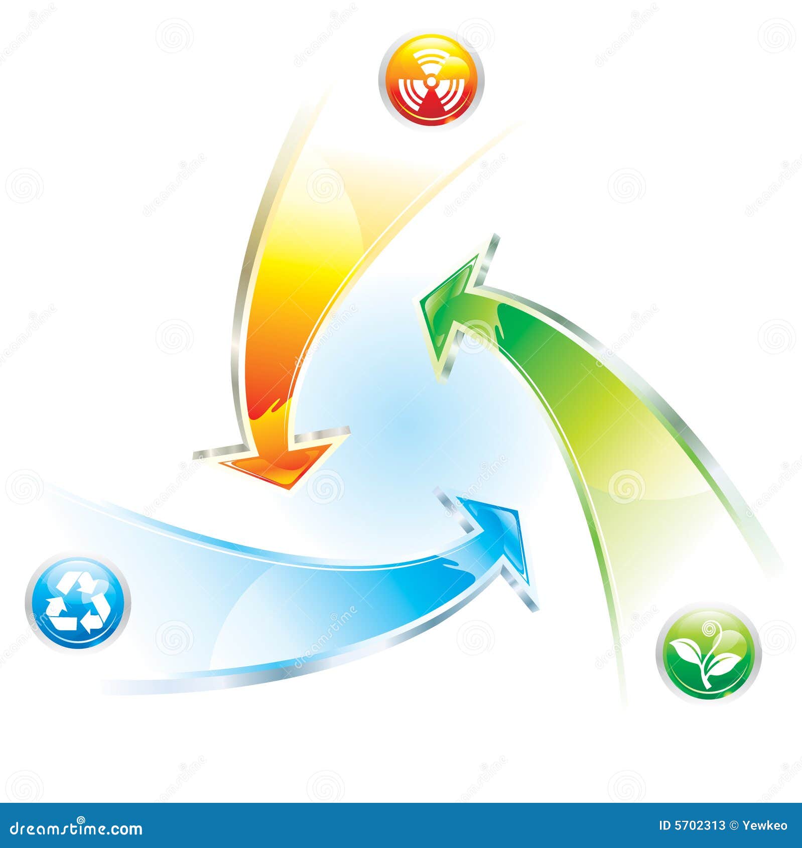 Recycle Arrow stock vector. Illustration of arrow, green - 5702313