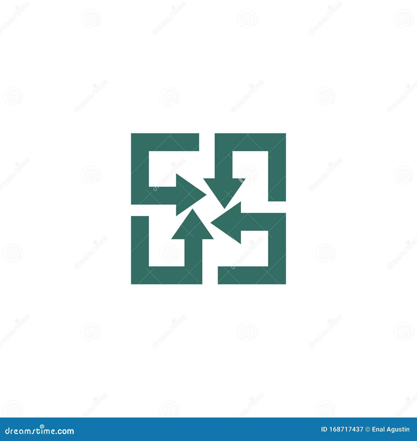 Recycle Arrow Logo Design Vector Template Stock Vector - Illustration ...