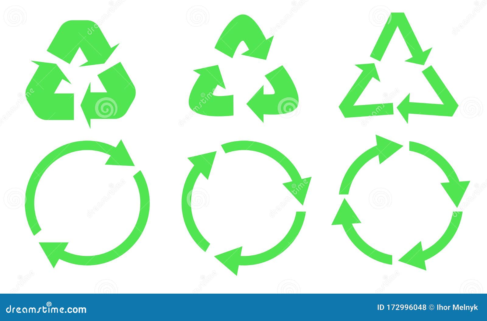 Recycled arrows set stock vector. Illustration of paper - 172996048