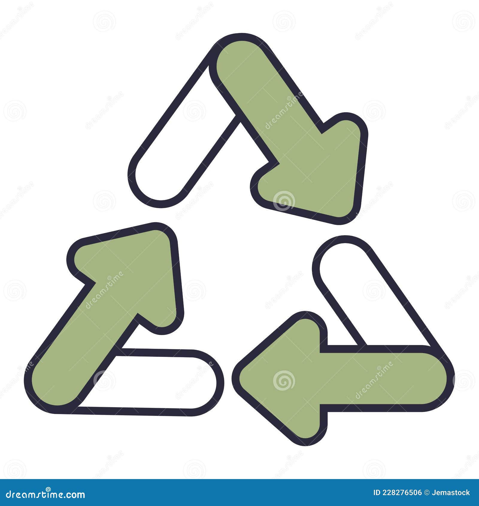 Recycle arrow symbol stock vector. Illustration of sustainable - 228276506