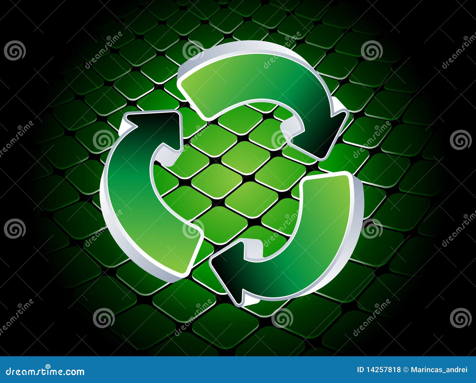 Recycle arrows stock vector. Illustration of loop, symbol - 14257818