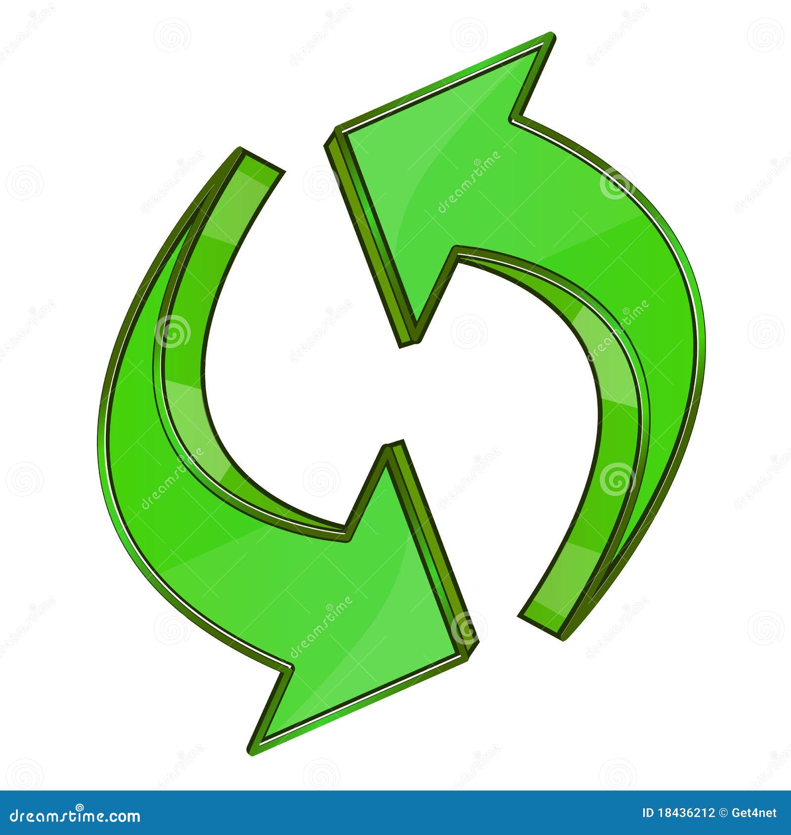 Recycle arrows stock illustration. Illustration of life - 18436212