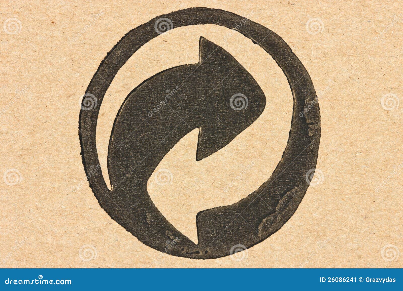 Recycle arrows stock image. Image of recycling, brown - 26086241