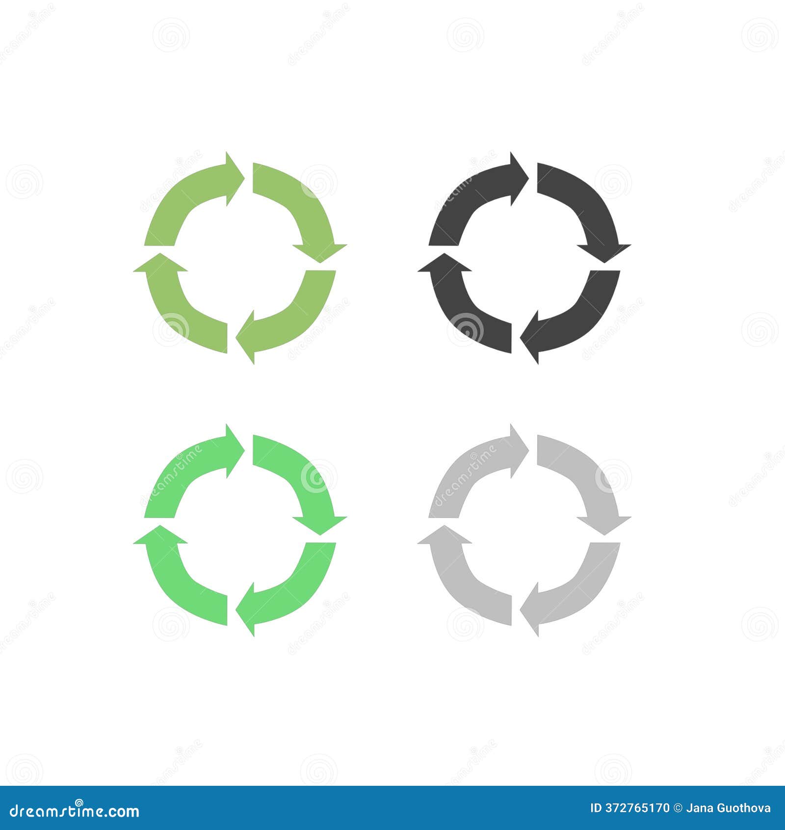Recycle Arrows Eco Product Badge Isolated On White Vector Illustration ...