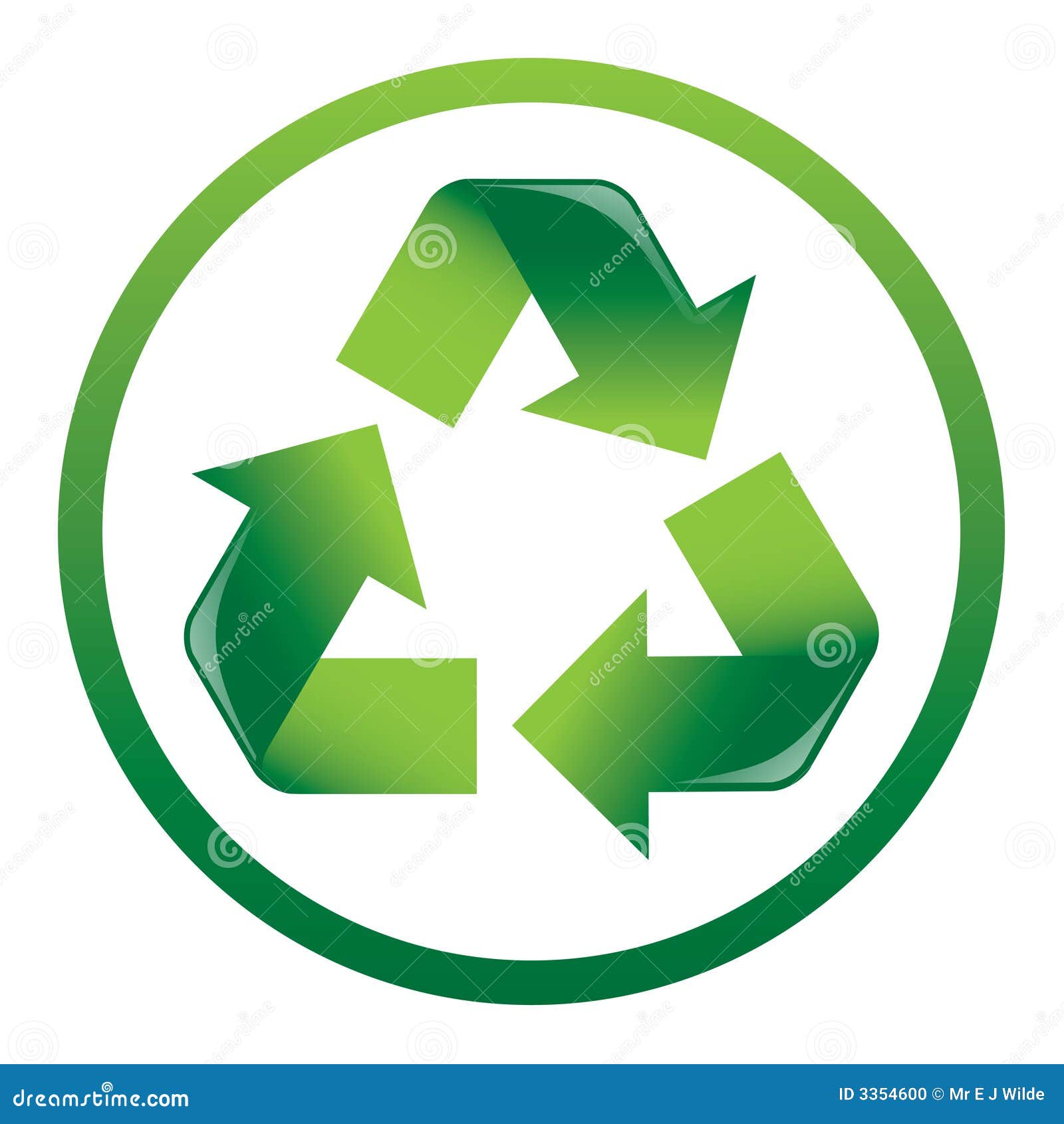 Recycle Arrows Icon stock vector. Illustration of environment - 3354600