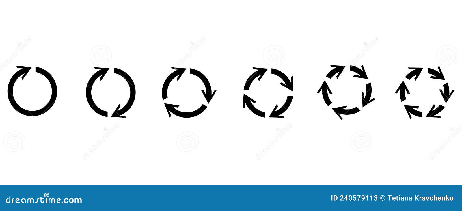 Cyclic Rotation Linear Icon, Two Circles Instead Of Arrows Recycling ...