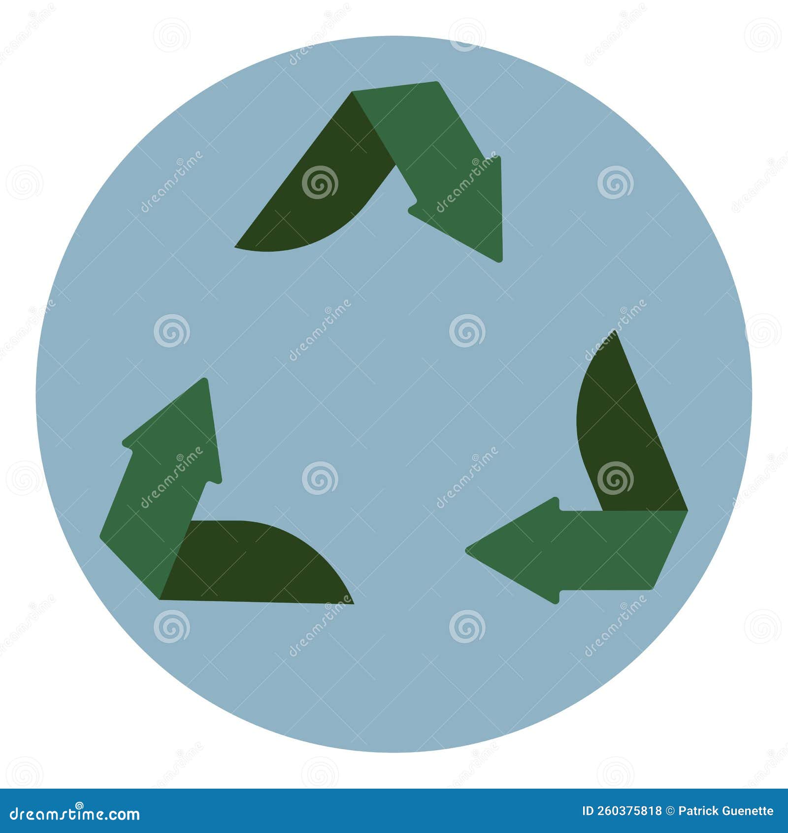 Recycle arrows, icon stock vector. Illustration of waste - 260375818