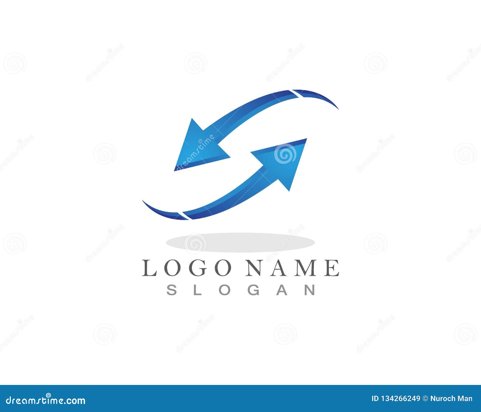 Recycle Arrows Logo Template Stock Illustration - Illustration of ...