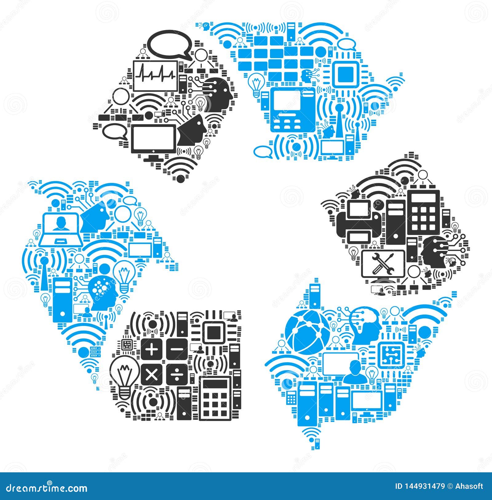 Recycle Arrows Mosaic Icon for BigData and Computing Stock Vector ... Recycle Arrows Mosaic Icon for BigData and Computing Stock Vector ...