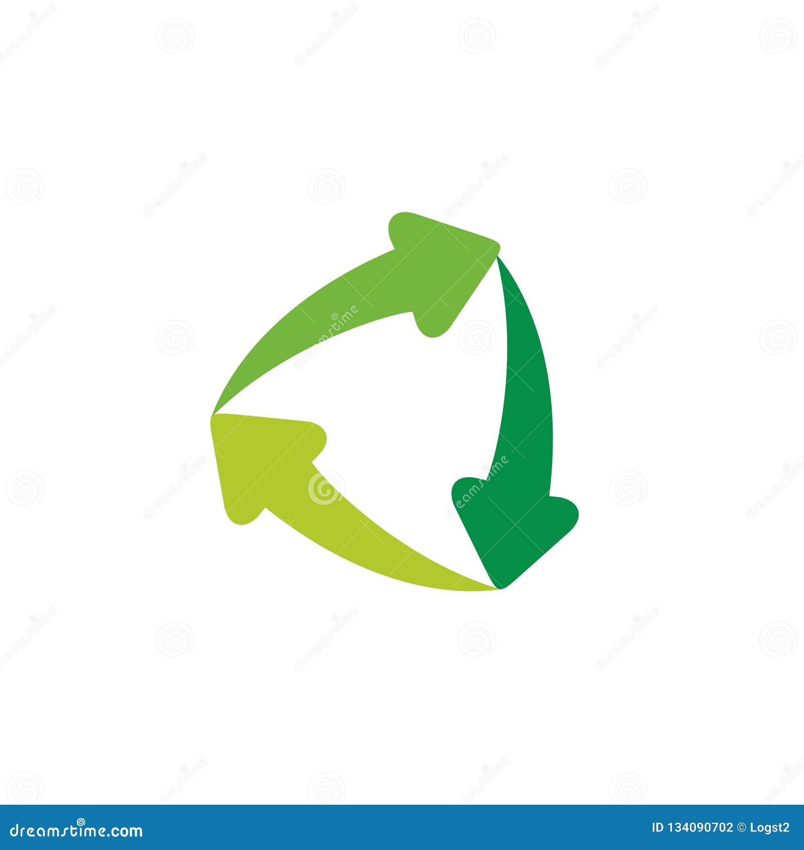 Recycle Arrows Vector Logo. Recycle Icon Stock Vector - Illustration of ...