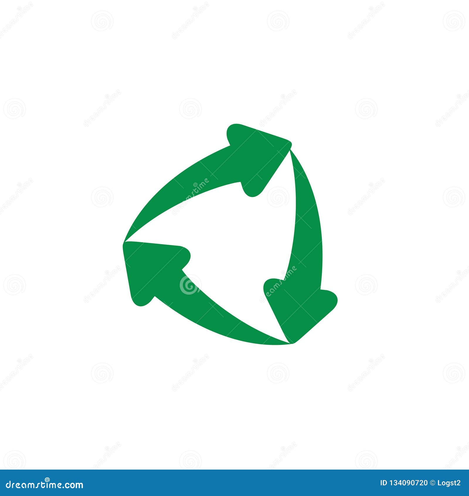 Recycle Arrows Vector Logo. Recycle Icon Stock Vector - Illustration of ...