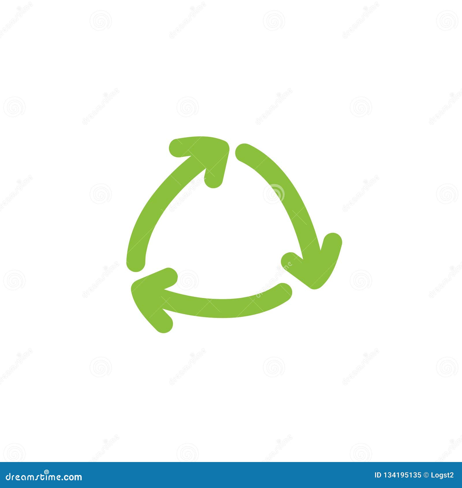 Recycle Arrows Vector Logo. Recycle Icon Stock Vector - Illustration of ...