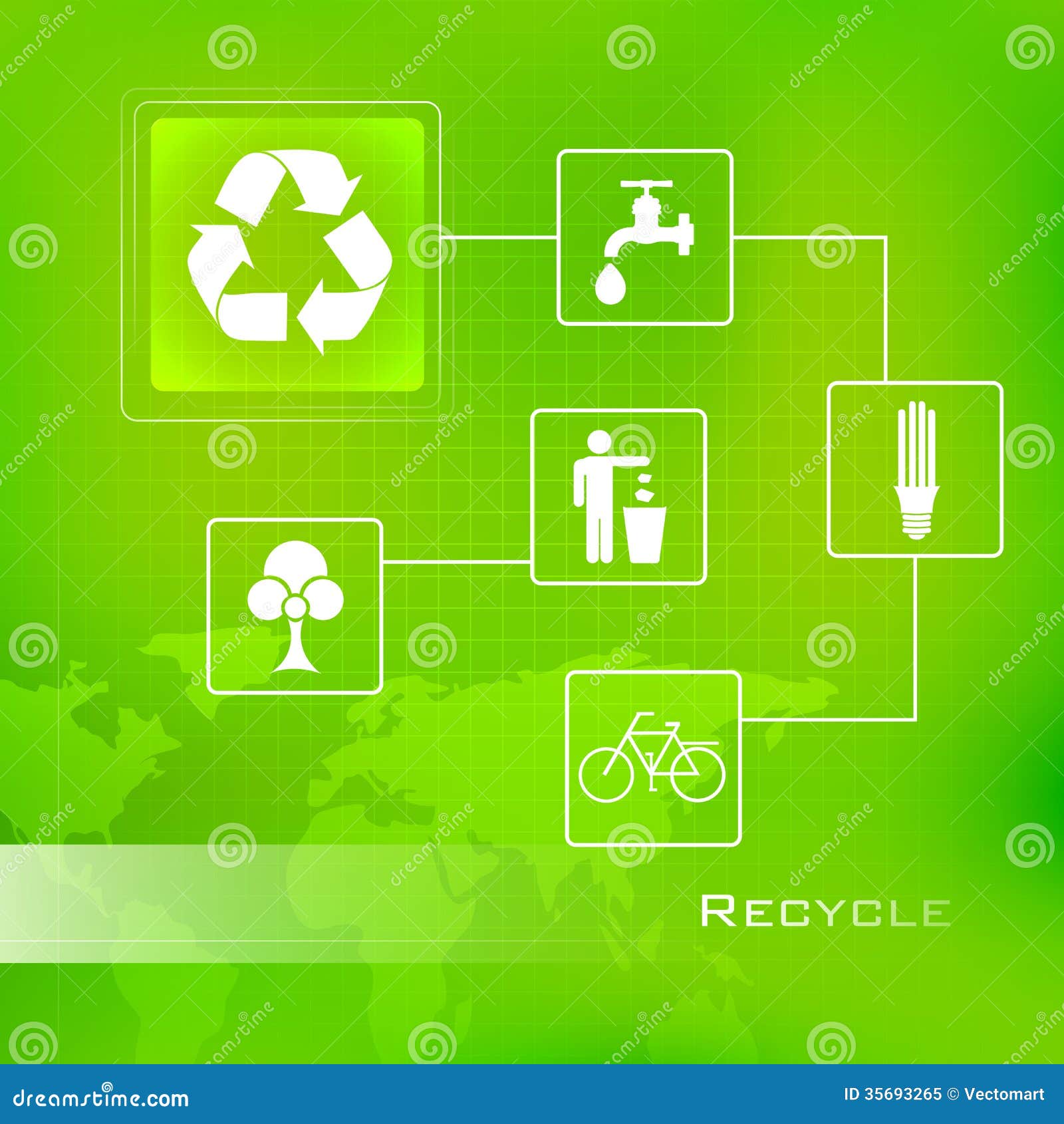 Recycle Background stock vector. Illustration of ecological - 35693265