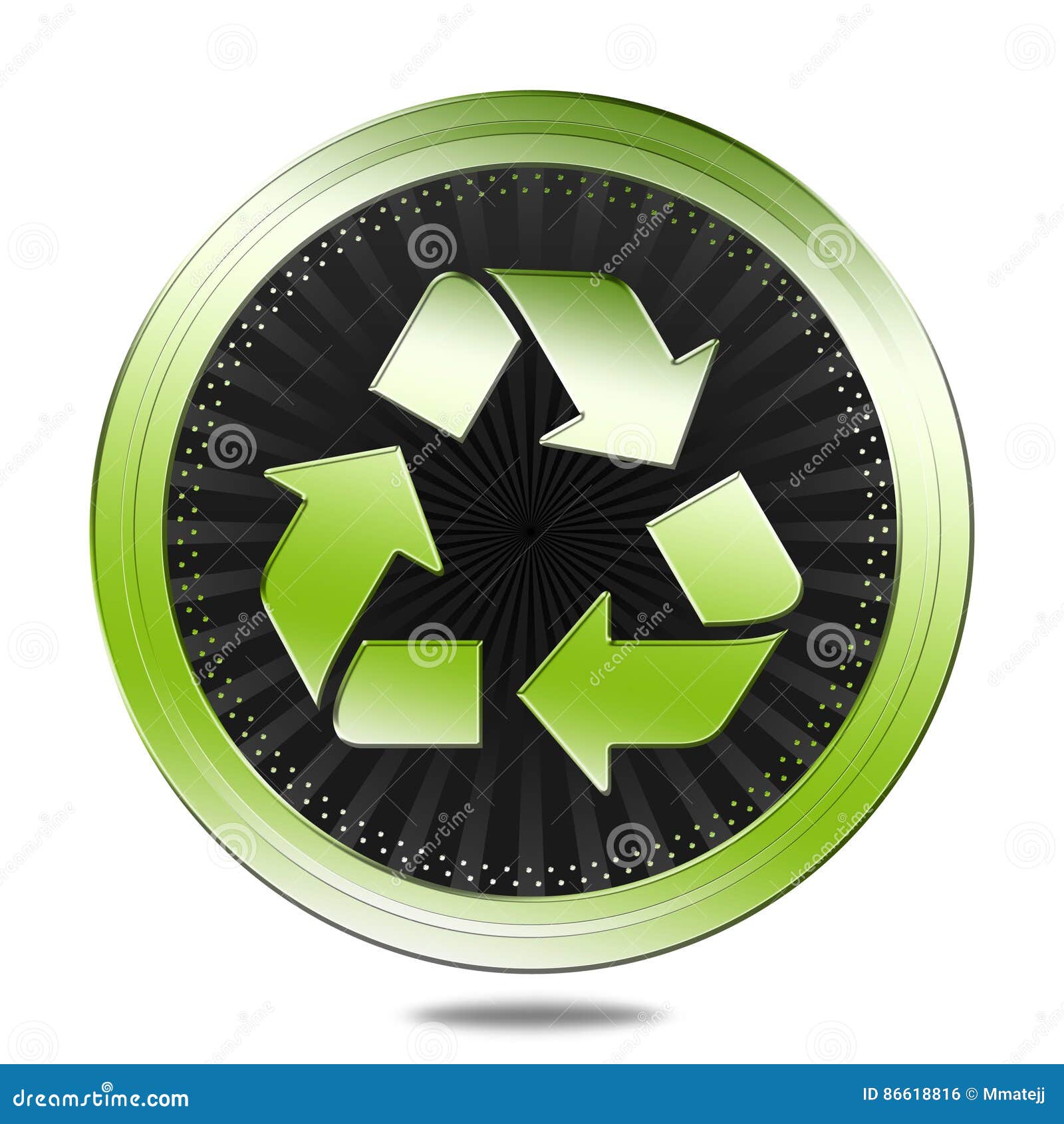 Recycle badge stock illustration. Illustration of birthday - 86618816