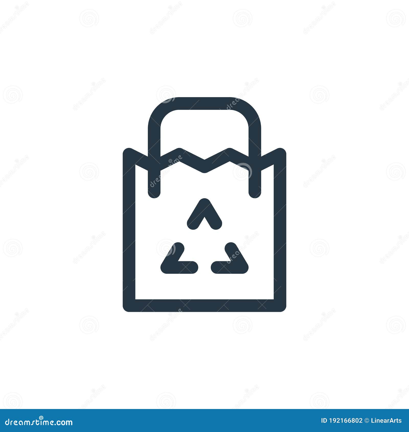 Recycle Bag Icon Vector from Sustainable Energy Concept. Thin Line ...