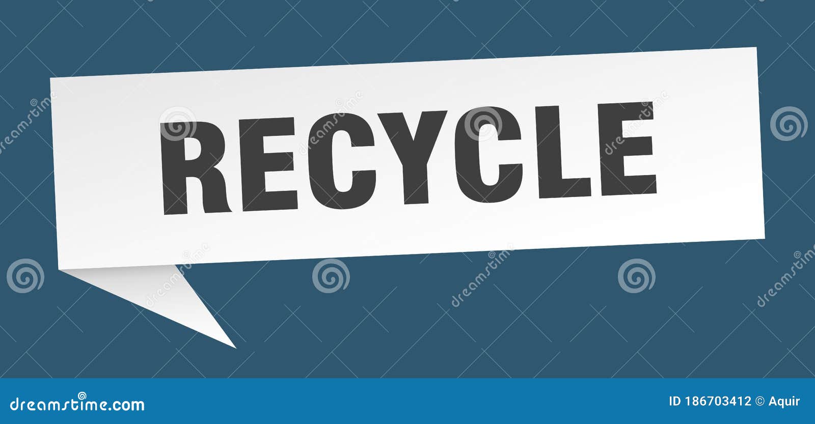 Recycle Banner. Recycle Speech Bubble Stock Vector - Illustration of ...