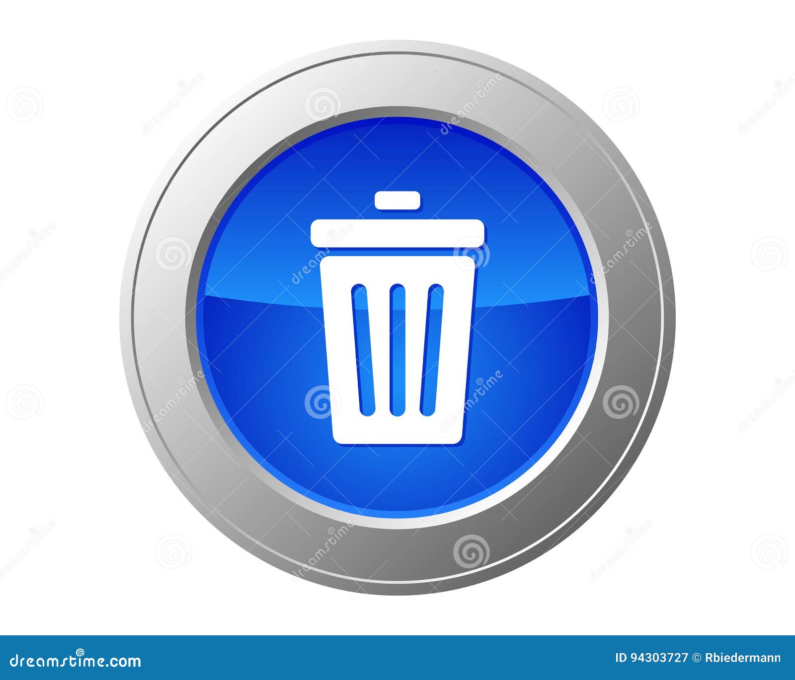 Recycle bin button stock illustration. Illustration of design - 94303727