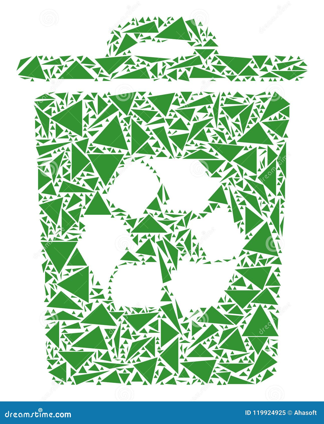 Recycle Bin Collage of Triangles Stock Vector - Illustration of ...