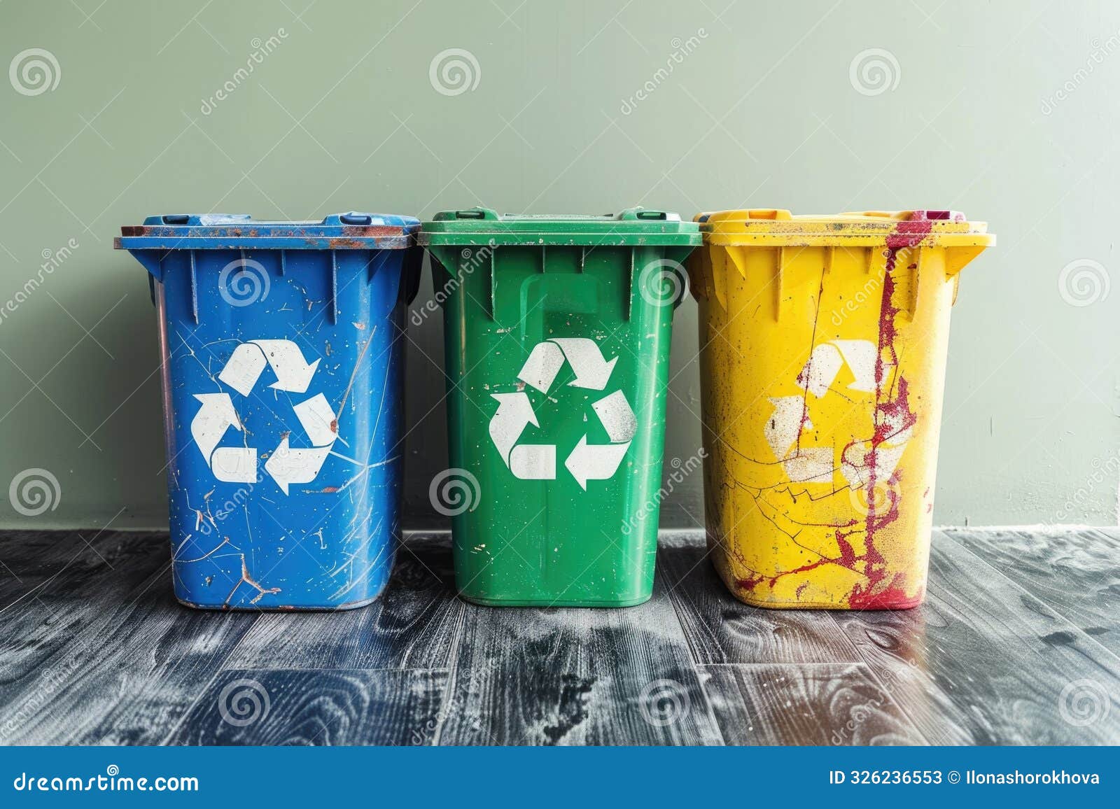 Recycle Bin Container Outdoors, Sorting Garbage, Enjoying Zero Waste ...