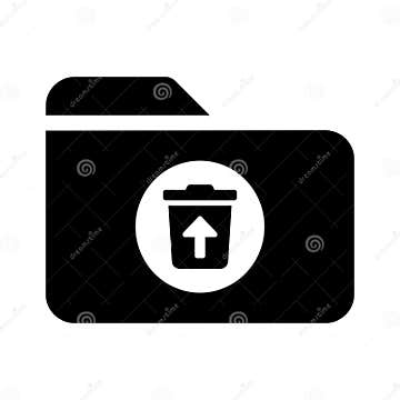 Recycle Bin folder Icon stock vector. Illustration of folder - 198434455
